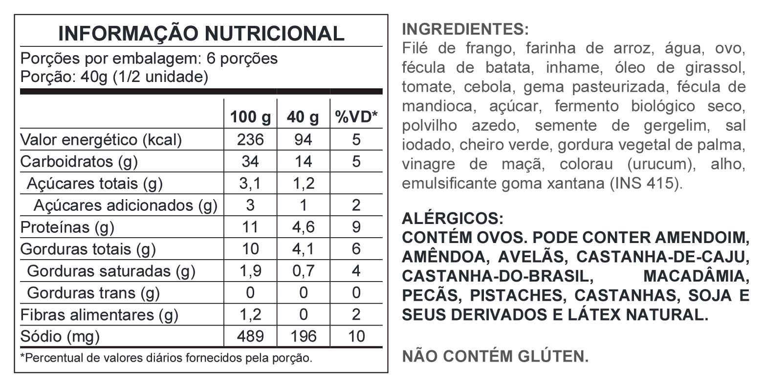 Pastel Assado de Frango Sem Glúten Miss Laura